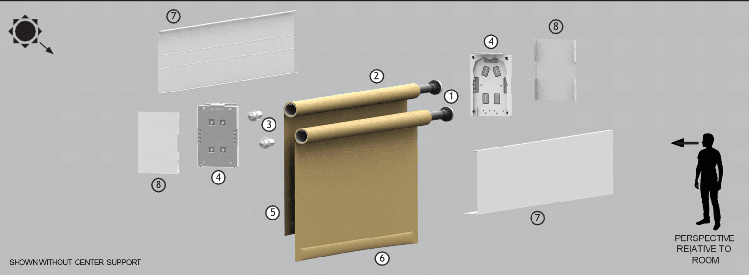 MR150 SoloMount® Dual Motorized Shade - Inpro Shade