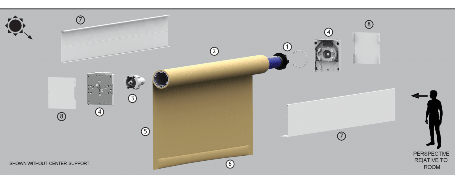 MR250 SoloMount® Motorized Shade - Inpro Shade